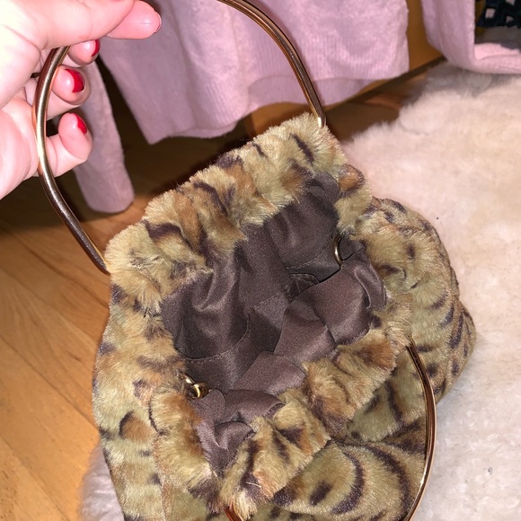 Bags | Faux Fur Leopard Bag | Poshmark